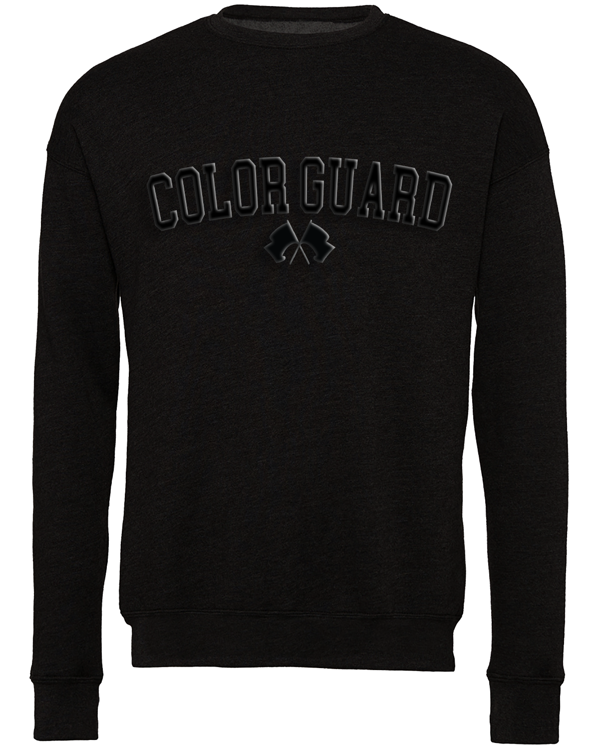 Black on Black Color Guard 3D Puff Sweatshirt – Hipp Visual Solutions