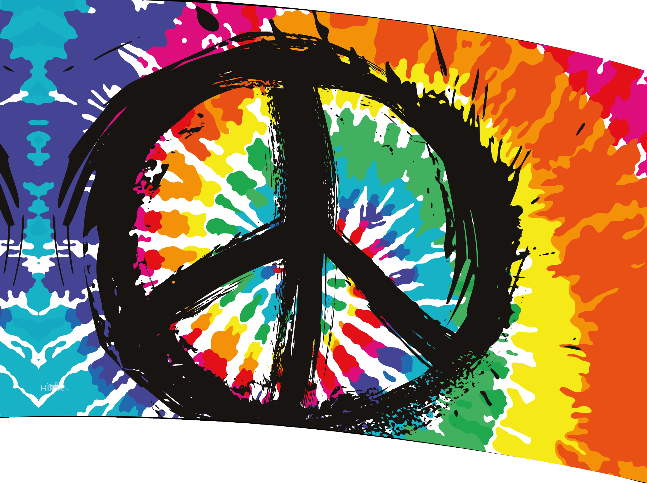 Pre-Designed Flags - Tie Dye Peace Flag – Hipp Visual Solutions