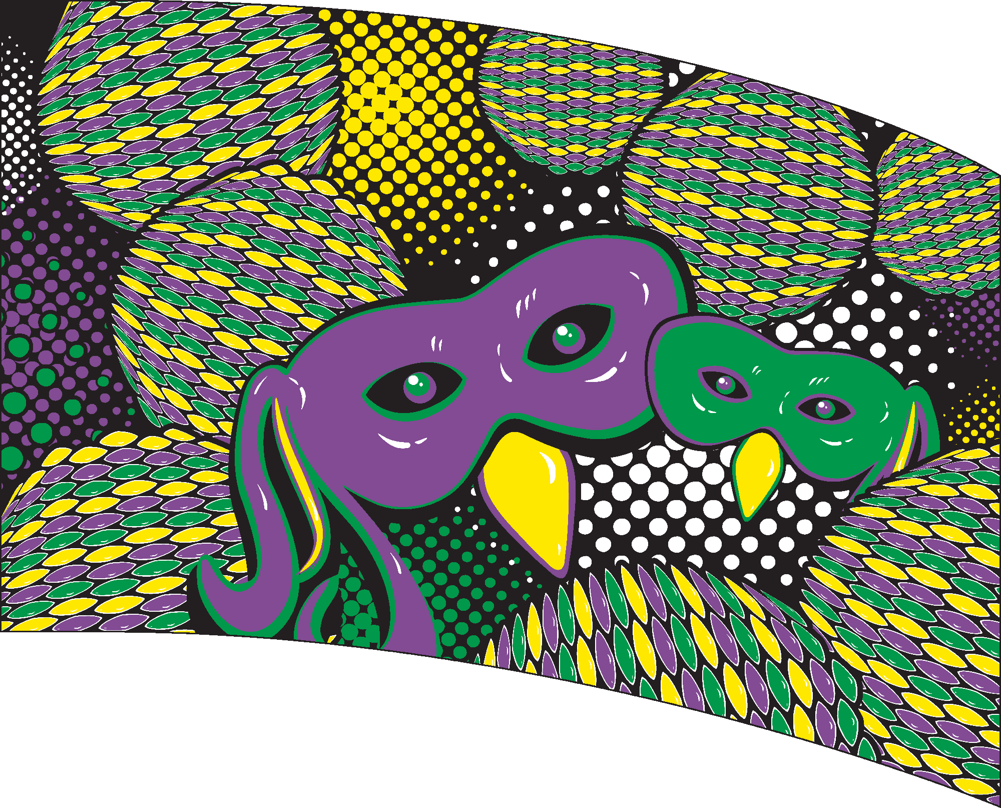 Ready To Ship Digital Flag - Mardi Gras 6 Fluorescent – Hipp Visual ...